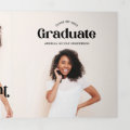 Modern Retro Photo Graduation Tri-Fold Invitation | Zazzle