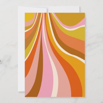 Modern Retro Pink And Orange Typography Wedding Invitation | Zazzle
