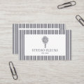 Modern Retro Vibe Logo Striped Business Card | Zazzle