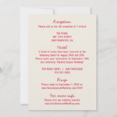 Modern Retro Whimsical Script All In One Wedding Invitation | Zazzle