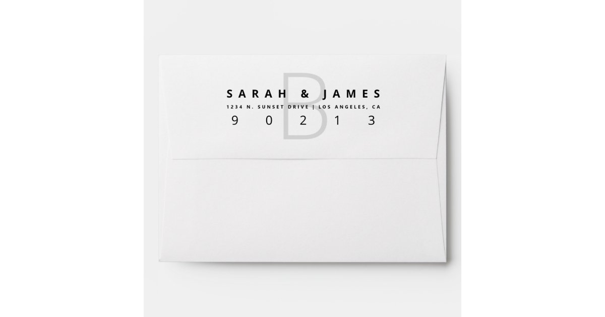 Modern Return Address Envelope | Zazzle