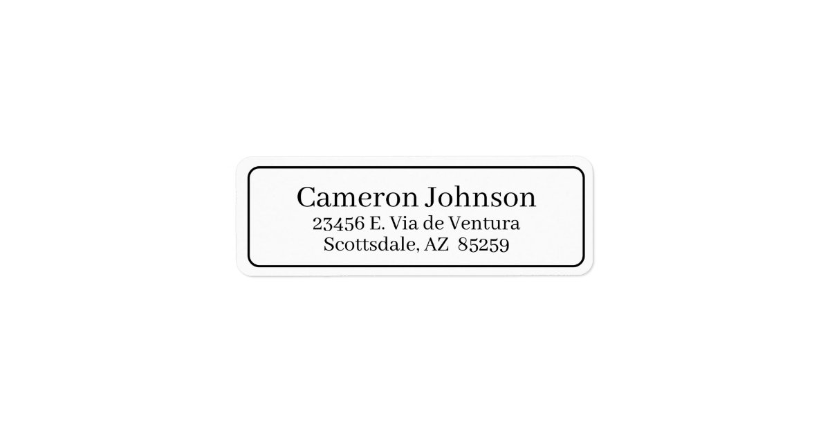 Modern Return Address Label | Zazzle