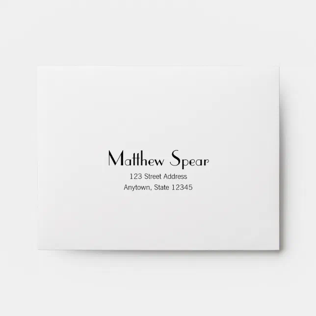 Modern Return Address RSVP Envelopes | Zazzle