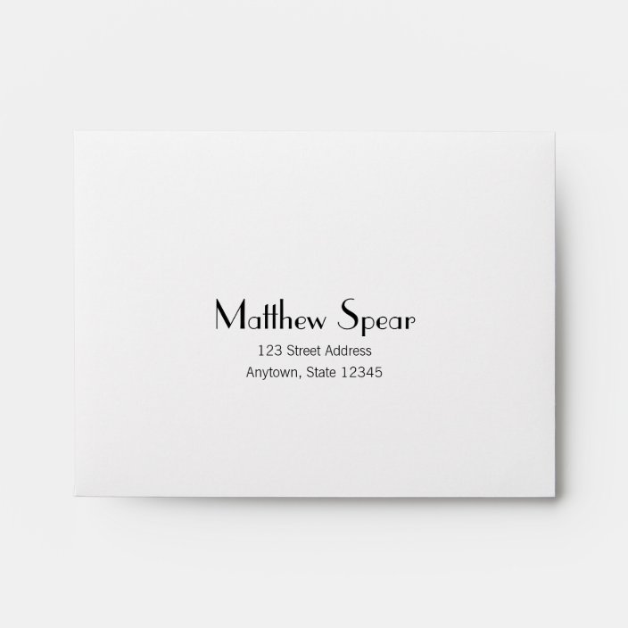 Modern Return Address RSVP Envelopes | Zazzle.com
