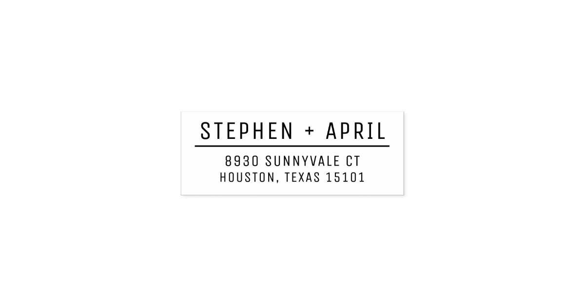 Modern Return Address Stamp | Zazzle