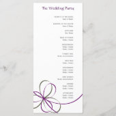 Modern Ribbon Wedding Program | Zazzle