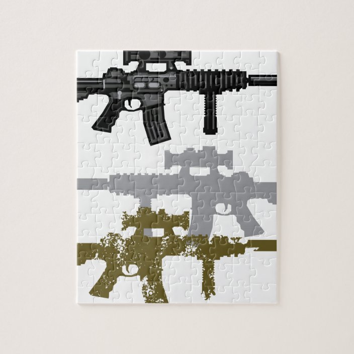 Modern Rifle Jigsaw Puzzle | Zazzle