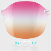 Modern Right Pink and Orange Ombre Face Shield | Zazzle