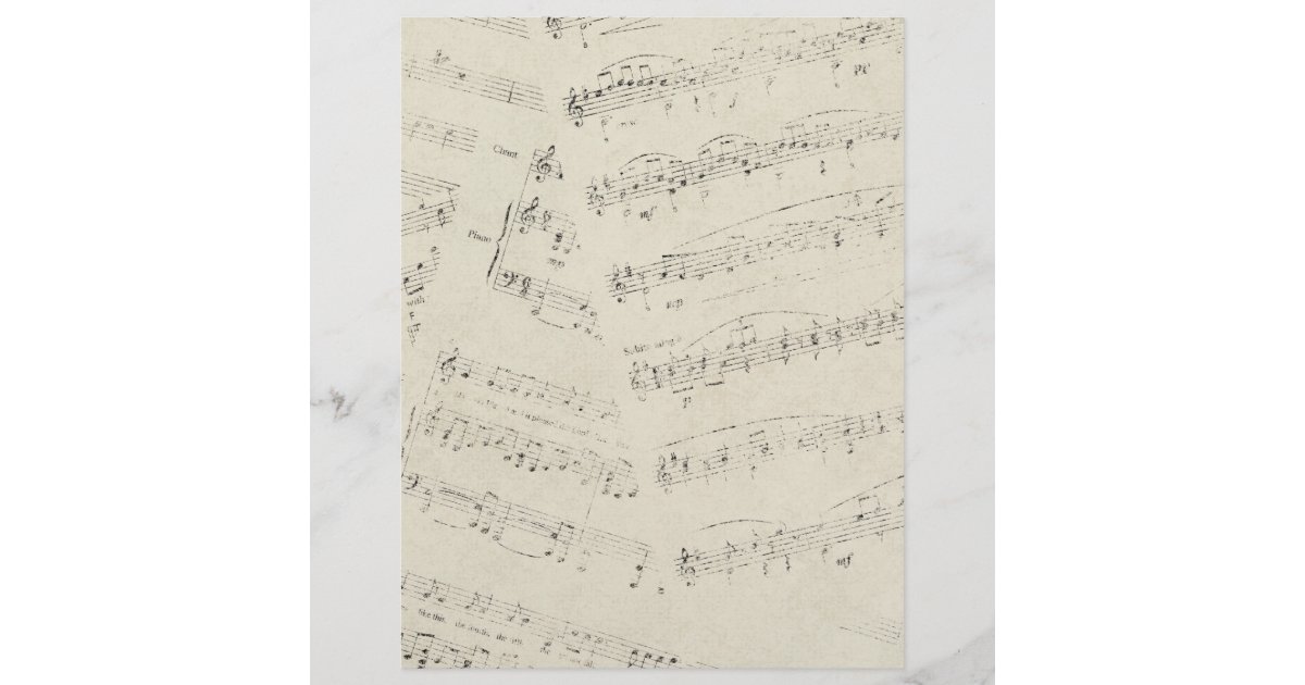 Modern Romantic Music notes Music Wedding | Zazzle