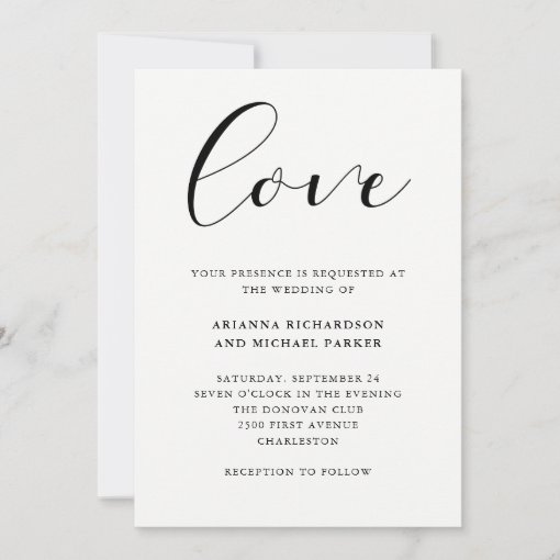 Modern Romantic | Photo Back Wedding Invitation | Zazzle