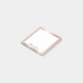 Modern Rose Gold Brushed Metallic Personalized Post-it Notes | Zazzle
