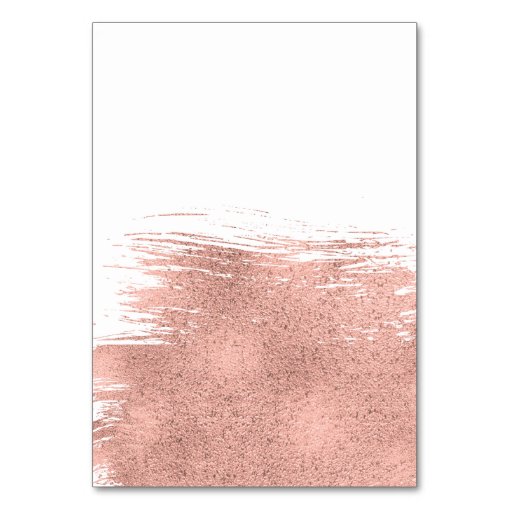 Modern Rose Gold Brushstroke Wedding Advice Card | Zazzle