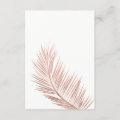 Modern rose gold palm tree insert details wedding | Zazzle