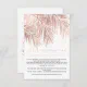 Modern rose gold palm tree insert details wedding | Zazzle