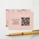 Modern Rose Gold Rings Wedding Online QR Code RSVP Enclosure Card | Zazzle
