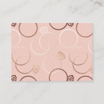 Modern Rose Gold Rings Wedding Online QR Code RSVP Enclosure Card | Zazzle
