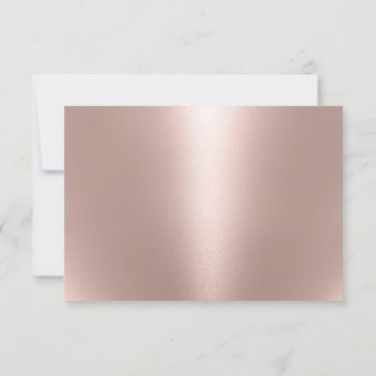 Modern Rose Gold Song Request Wedding RSVP | Zazzle