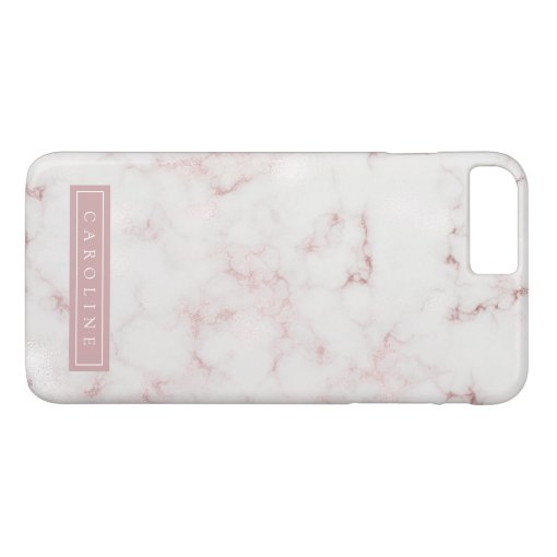 Modern Rosy Gold Marble Phone Case | Zazzle