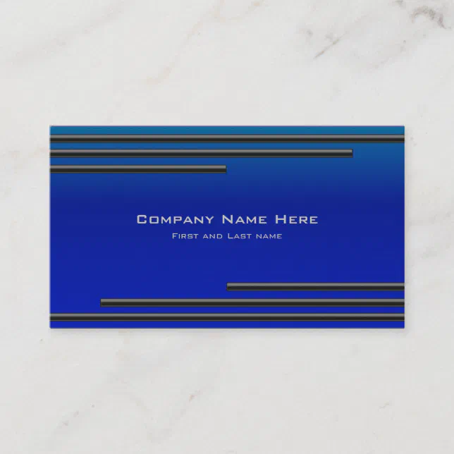 Modern Royal Blue Business Card | Zazzle