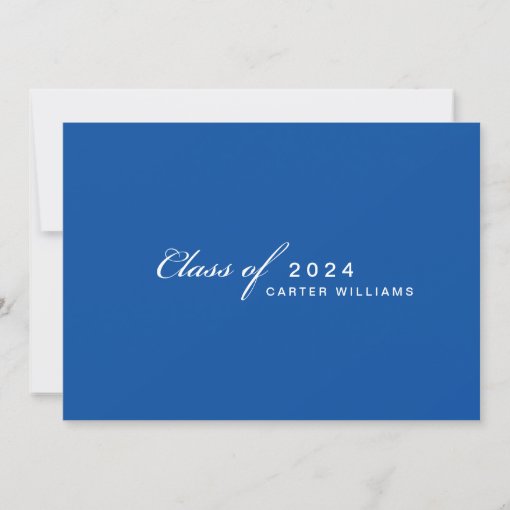 Modern Royal Blue Photo Collage Graduation Party Invitation | Zazzle