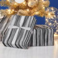 Modern rustic black gray wood grain pattern wrapping paper | Zazzle