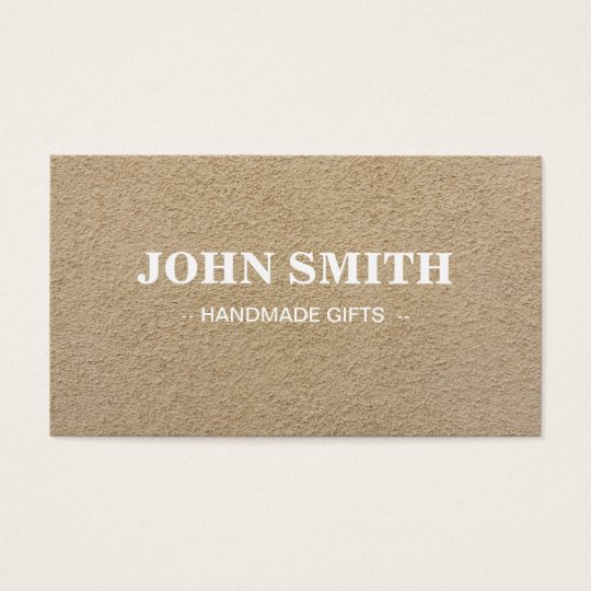 Modern Rustic brown Kraft Sand Paper Business Card | Zazzle.com