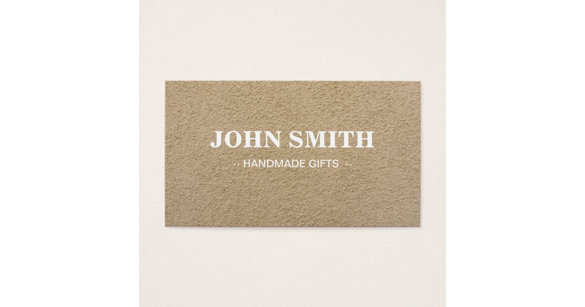 Modern Rustic brown Kraft Sand Paper Business Card | Zazzle.com