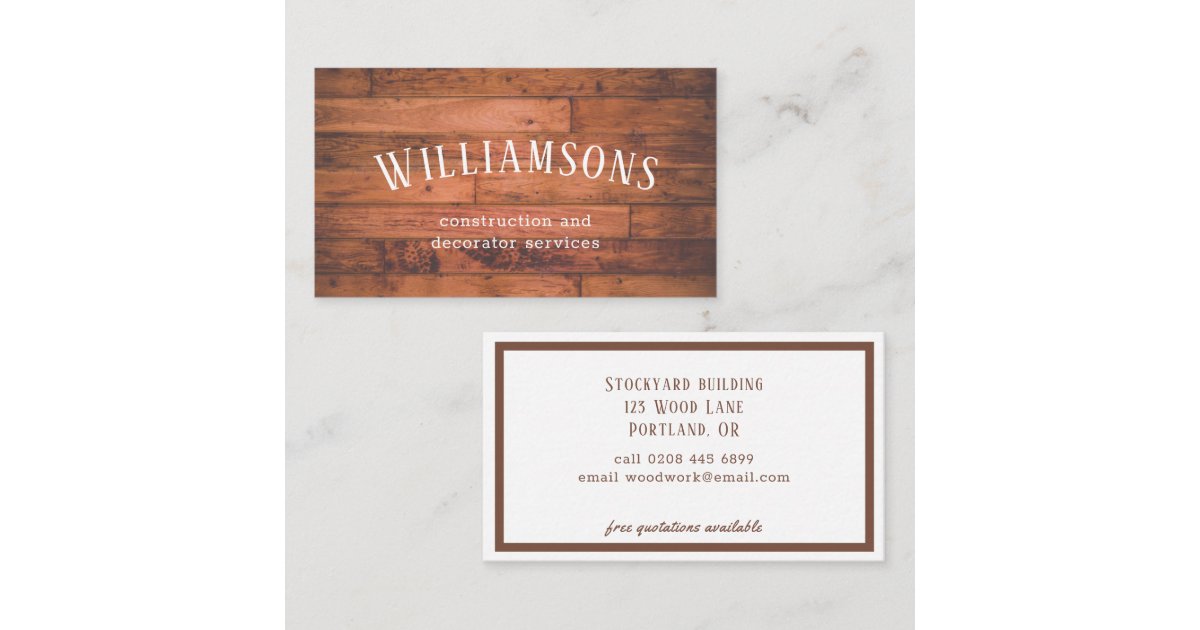 modern rustic business card | Zazzle
