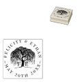 Modern Rustic Elegant Willow Tree Monogram Crest Rubber Stamp | Zazzle