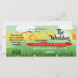 Modern Rustic Festival Wedfest Wedding Invitation | Zazzle