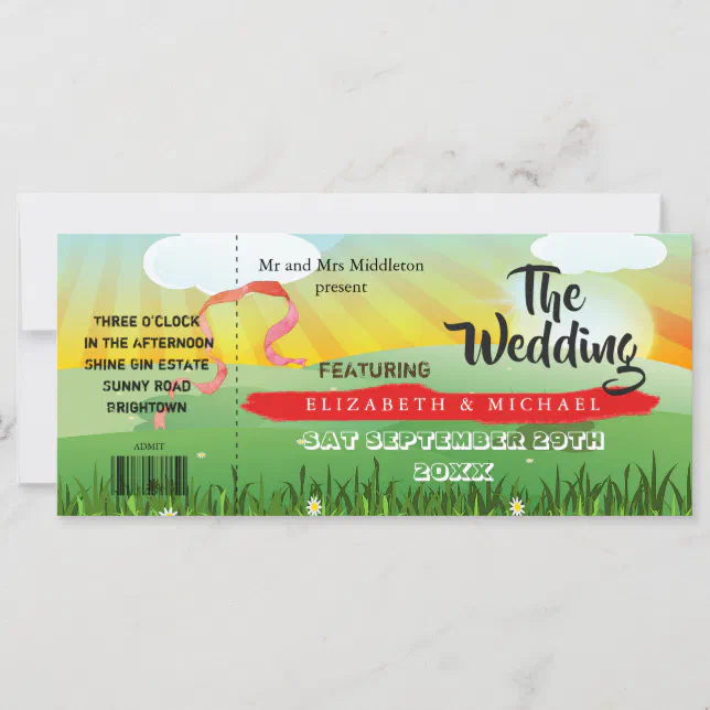 Modern Rustic Festival Wedfest Wedding Invitation | Zazzle