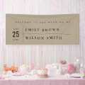 MODERN RUSTIC KRAFT TYPOGRAPHY WEDDING WELCOME BANNER | Zazzle