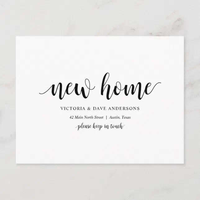 Modern Rustic, New home address Announcement Postcard | Zazzle