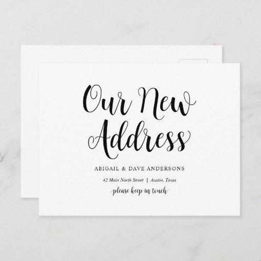 Modern Rustic, Our New Address Announcement Postcard | Zazzle