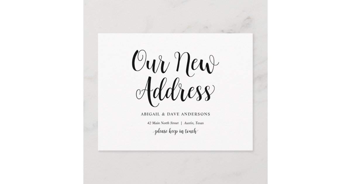 Modern Rustic, Our New Address Announcement Postcard | Zazzle