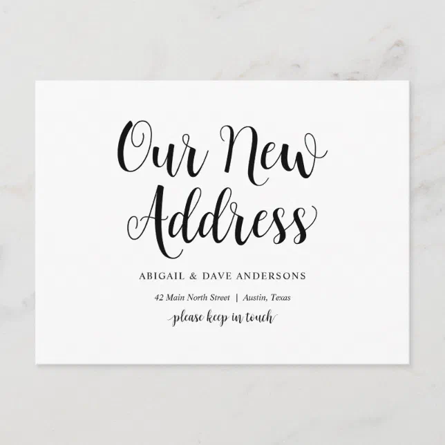 Modern Rustic, Our New Address Announcement Postcard | Zazzle