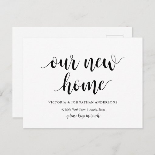 Modern Rustic, Our New Home Address Announcement Postcard | Zazzle