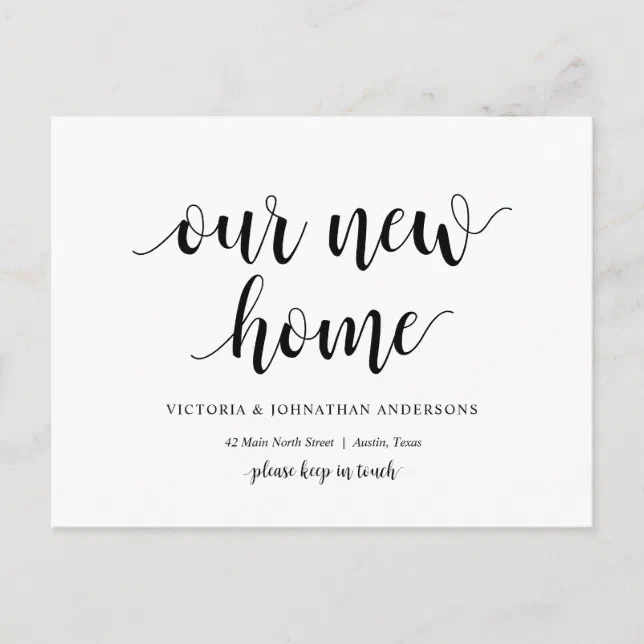 Modern Rustic, Our New Home Address Announcement Postcard | Zazzle