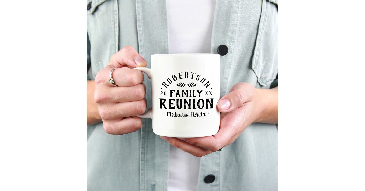 Modern Rustic Personalized Family Reunion Coffee Mug | Zazzle