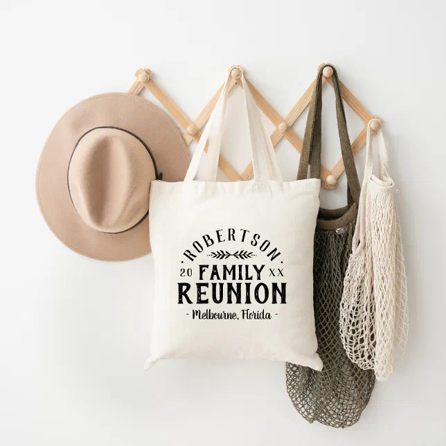 Modern Rustic Personalized Family Reunion Tote Bag | Zazzle