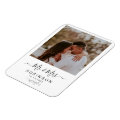 Modern Rustic Photo Botanical Wedding Magnet | Zazzle