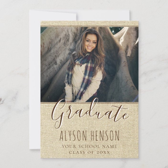 Modern Rustic Photo Graduation Announcement Card | Zazzle.com