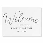 Modern Rustic Script Wedding Welcome Sign | Zazzle