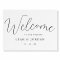 Modern Rustic Script Wedding Welcome Sign | Zazzle