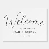 Modern Rustic Script Wedding Welcome Sign | Zazzle