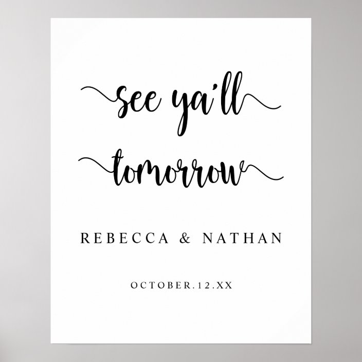 Modern Rustic, See you all tomorrow Poster | Zazzle.com