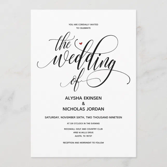 Modern Rustic Wedding Invitation Card v2 | Zazzle