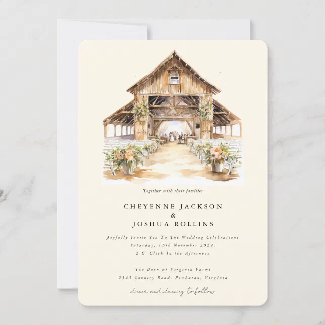 Modern Rustic Western Wedding Invitation | Zazzle