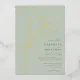 Modern Sage Green Gold Tulip Wedding Foil Invitation | Zazzle