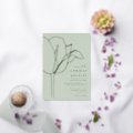Modern Sage Green Gold Tulip Wedding Foil Invitation | Zazzle